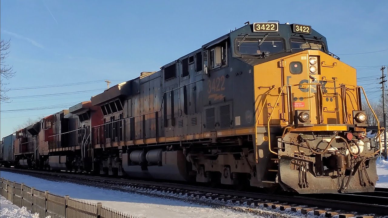 CSX 3422 CN 2649 CN 8883 Tanker Train - YouTube
