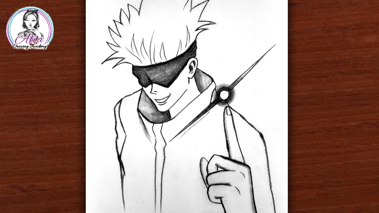 How to Draw Gojo Cool Pose Step by Step | Anime Drawing Tutorial for ...