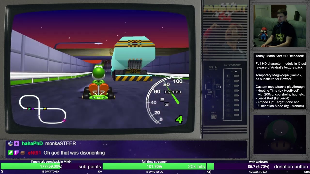 Mario Kart 64 HD: 200cc race with rear view - YouTube
