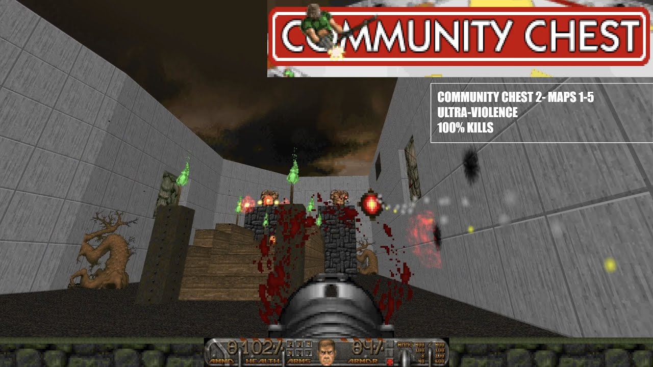 DOOM II- Community Chest 2 Maps 1-5 (Blind) - YouTube
