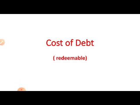 Cost of Redeemable Debt - YouTube