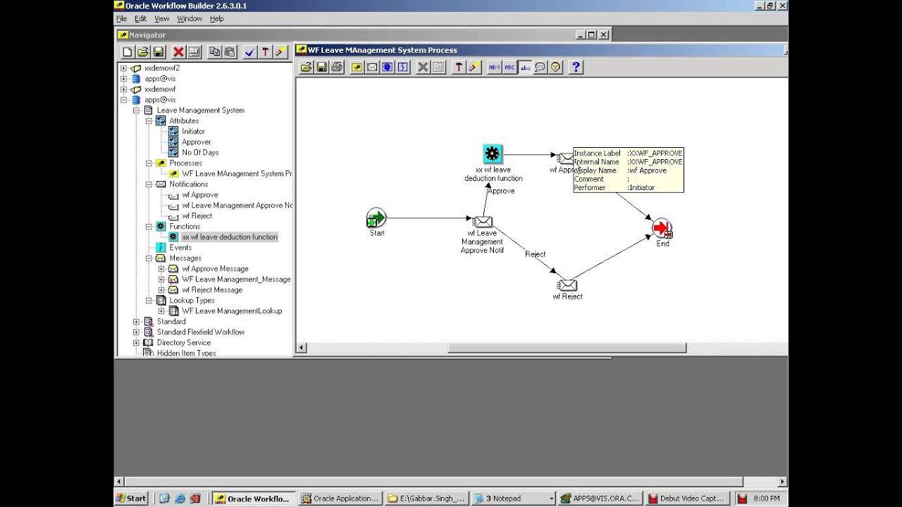 9 creating Function for leave deduction in workflow builder in oracle apps r12 - YouTube