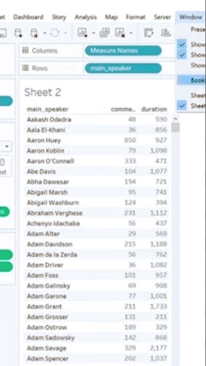 How to show/hide the side bar in tableau - YouTube