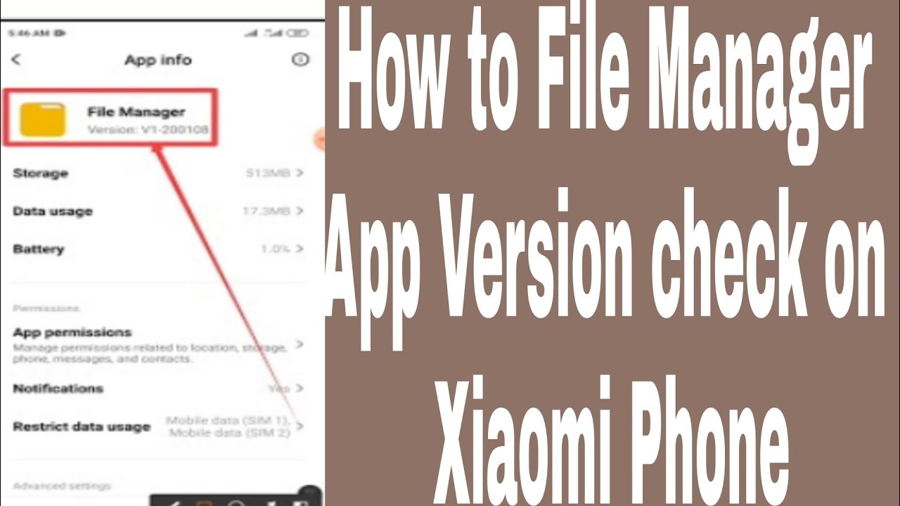 How to File Manager App Version check on Xiaomi Phone - YouTube