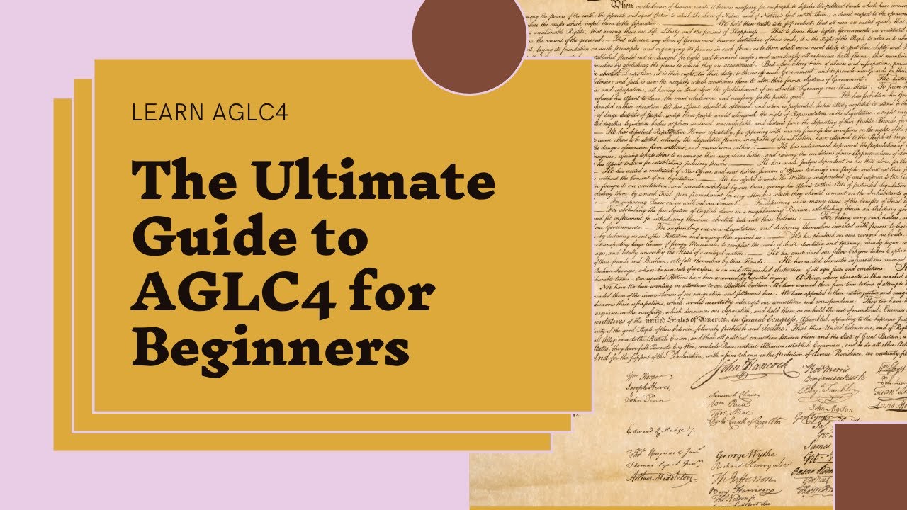 AGLC4 for Beginners - YouTube