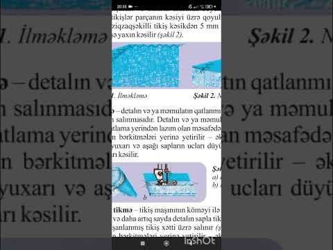 Texnologiya tikiş bölməsinin ən rahat yolla Mövzunun izah ve testi