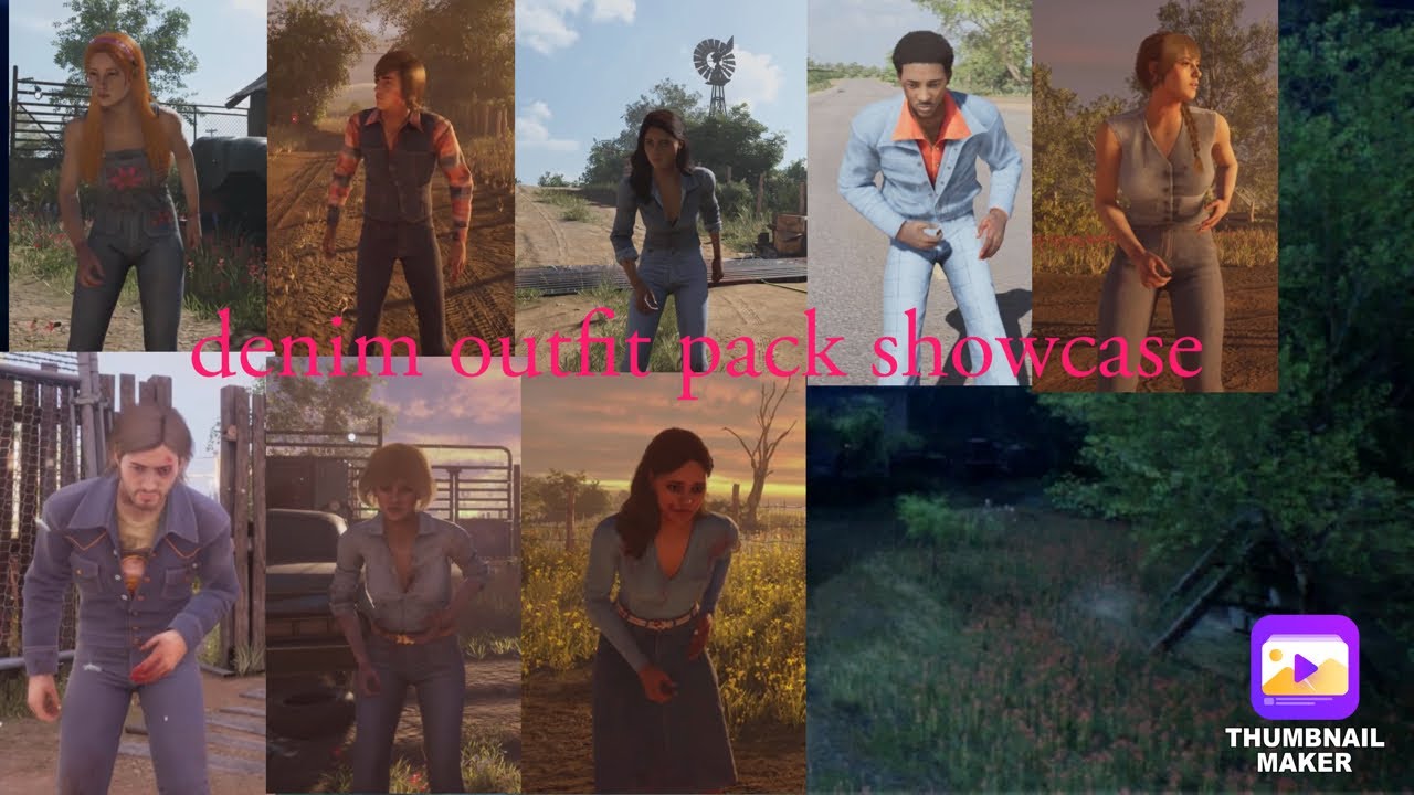 Tcm denim outfit pack showcase - YouTube