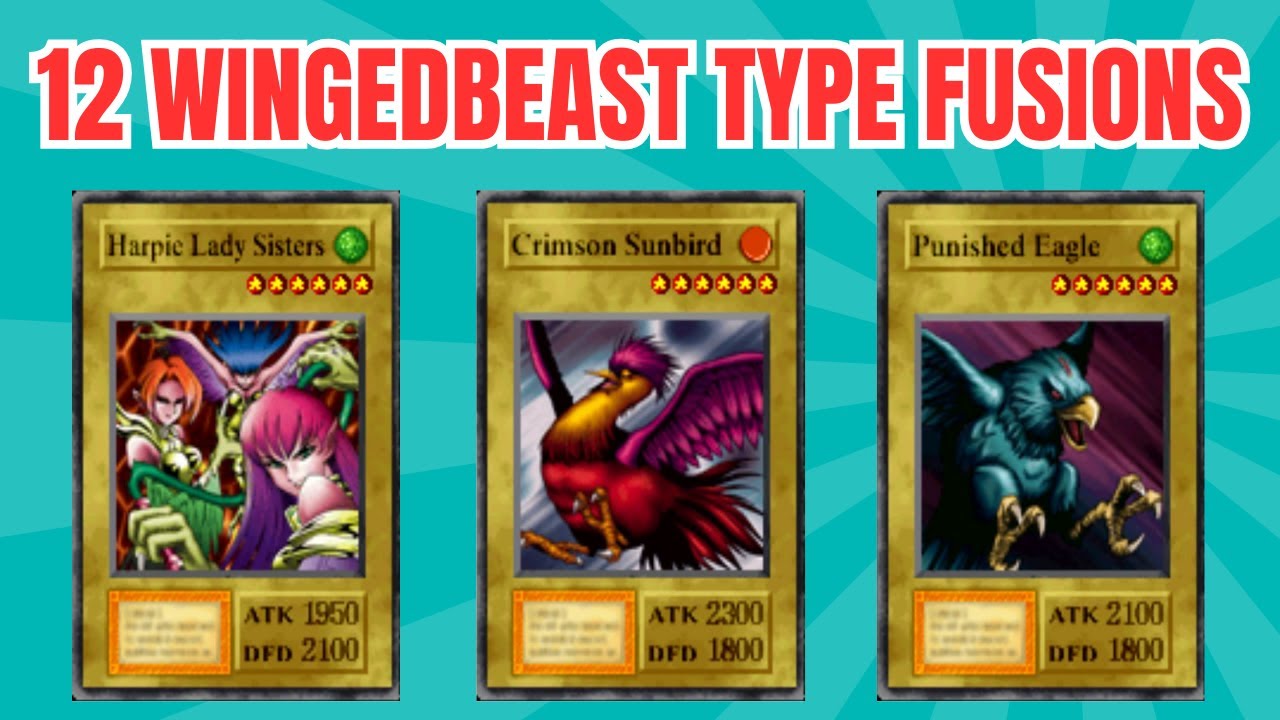 12 WingedBeast Type Fusions - Yu-Gi-Oh! Forbidden Memories - YouTube