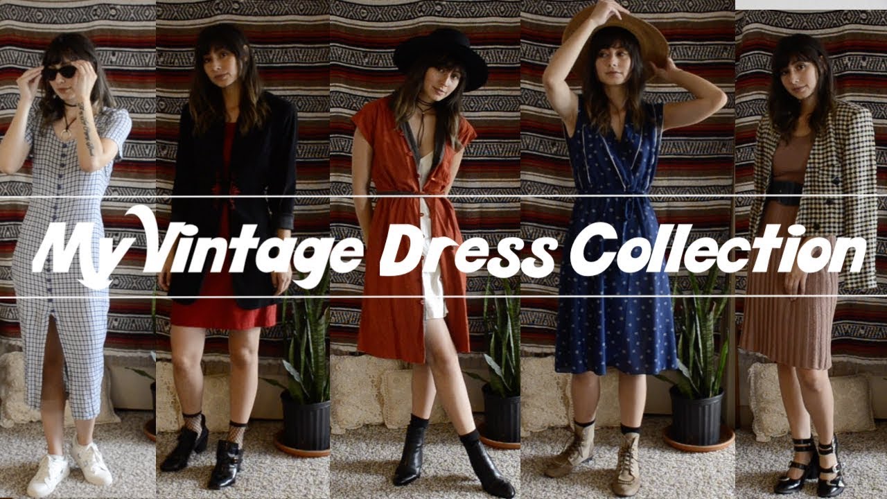 My Vintage Dress Collection & How I Style Them - YouTube