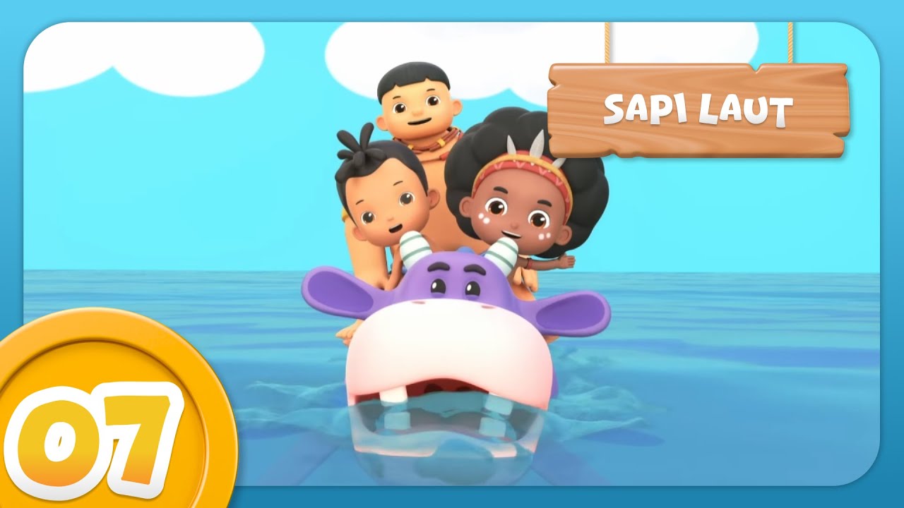 Sapi Laut Terjebak! WakaKibo Aksi Penyelamatan 🌊🐮 | Kartun Anak ...