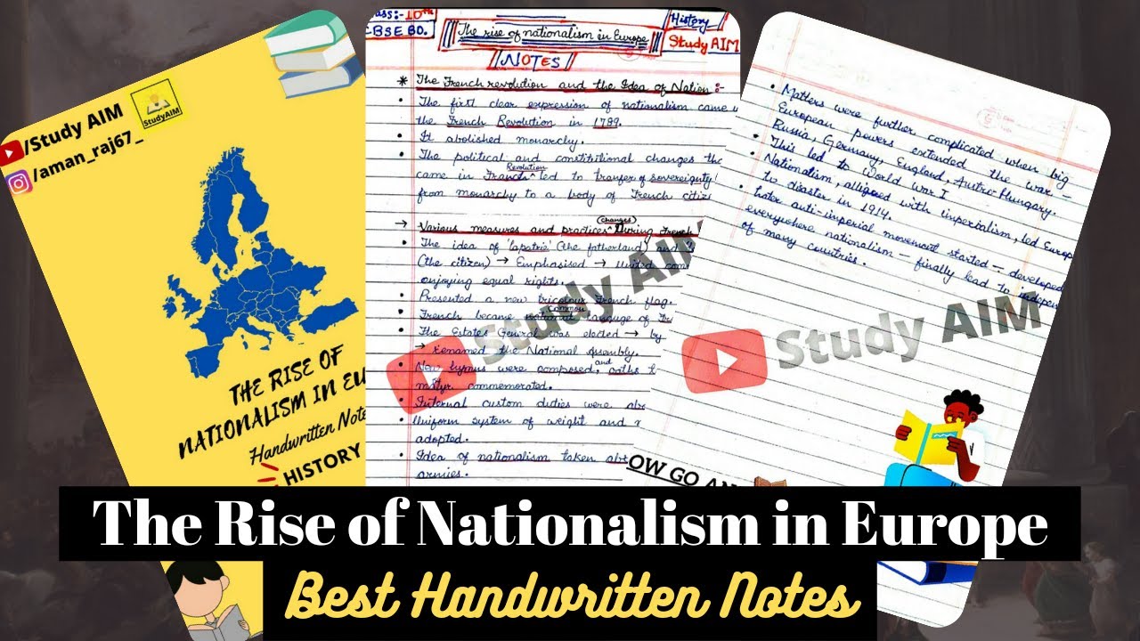 Handwritten notes of ch 1 history class 10 |History #history - YouTube