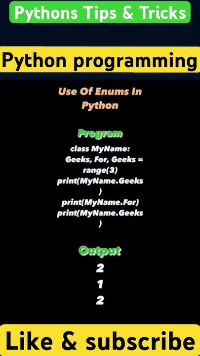 Pythons programming😱😇|| Use Of Enums In Python #viral #shortvideos #program @languagefacts - YouTube