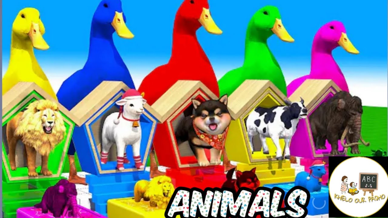 Paint & AnimalsGorilla,Cow,Tiger,Lion, Elephant,BearFountain Crossing Transformation ...