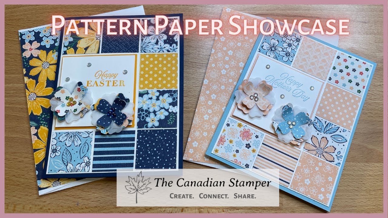 Pattern Paper Showcase using coordinating products by Stampin' Up ...