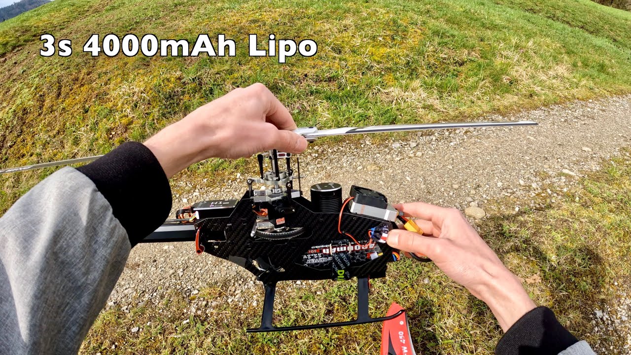 FlyWing FW450 V2 GPS FC Heli - Low Headspeed Flight - YouTube