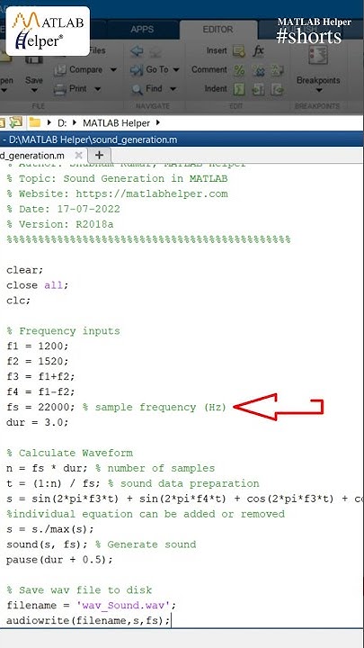 Sound generation with MATLAB #Shorts - YouTube