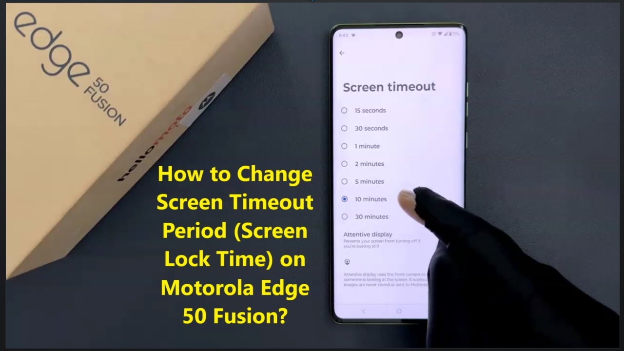 How to Change Screen Timeout Period (Screen Lock Time) on Motorola Edge ...