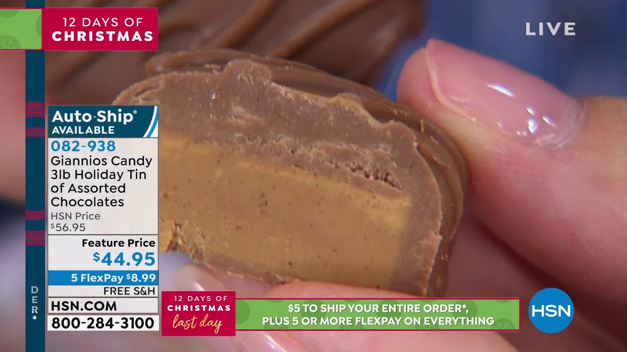 Giannios Candy 3lb. Holiday Tin of Assorted Chocolates ... - YouTube