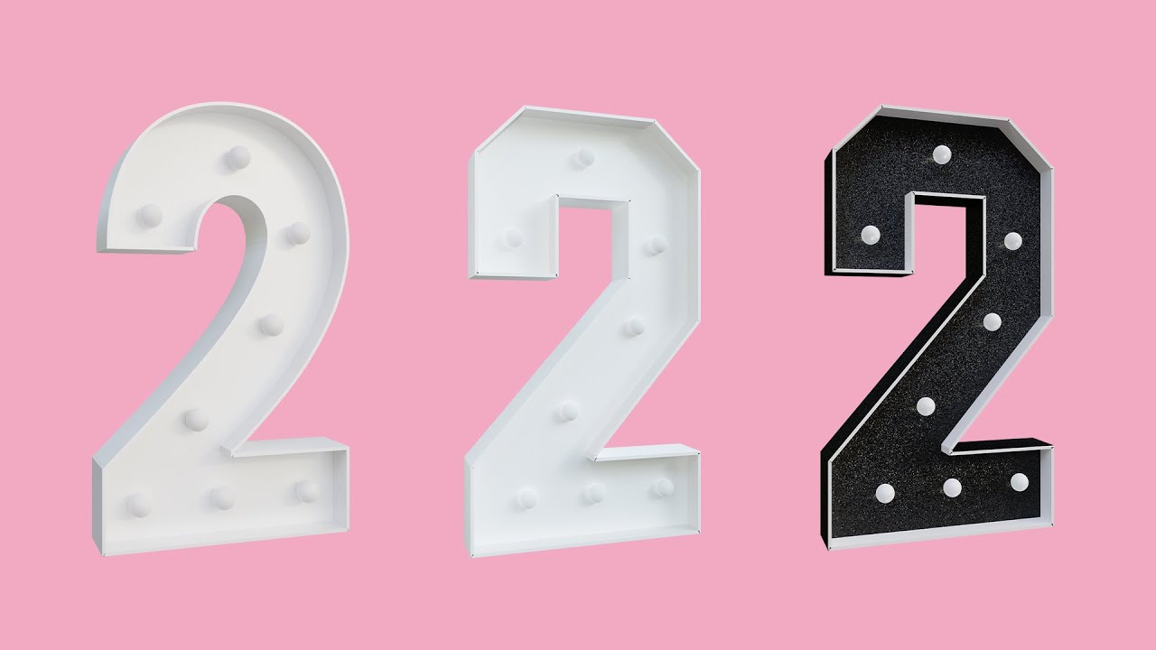 Marquee Number 2 DIY Tutorial - YouTube