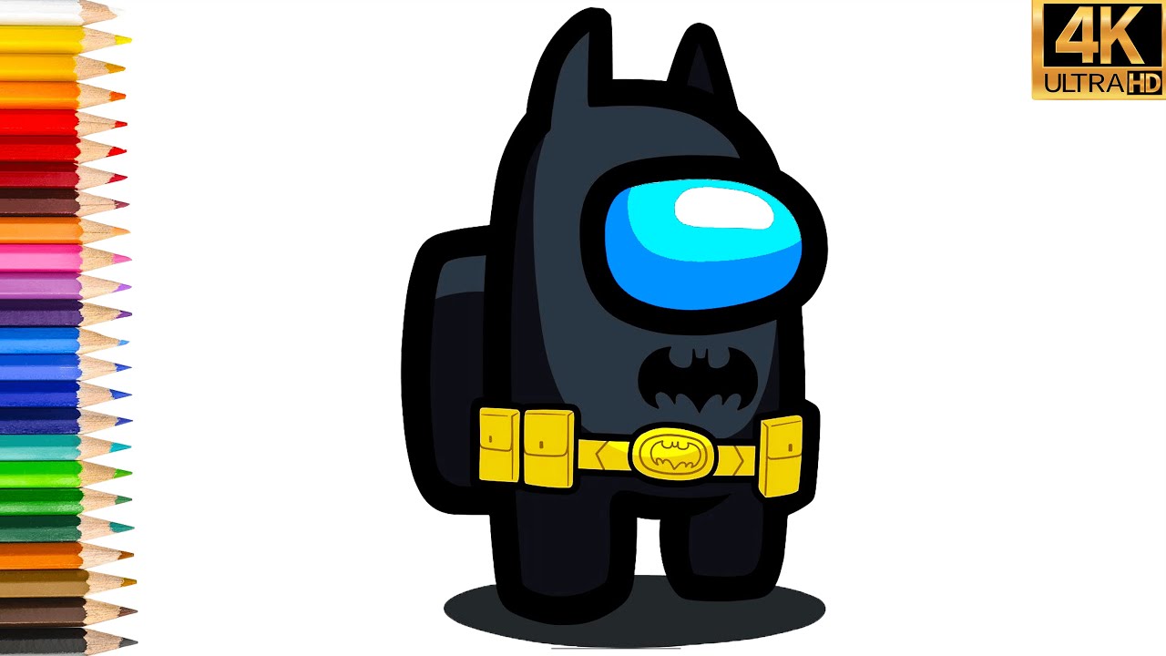 AMONG US BATMAN ÇİZİMİ 😍 AMONG US KARAKTERİ NASIL ÇİZİLİR KOLAY 😍 RESİM ...