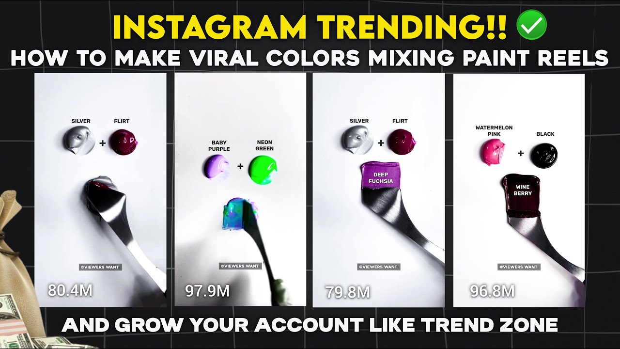 TREND ALERT!! Instagram New Trend Colors Mixing Paints Reels | Do Just ...