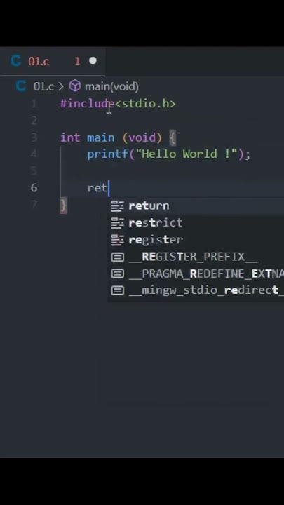 Hello World In C #1 #shorts || #c #printf #coading #helloworld #firstprogramme - YouTube