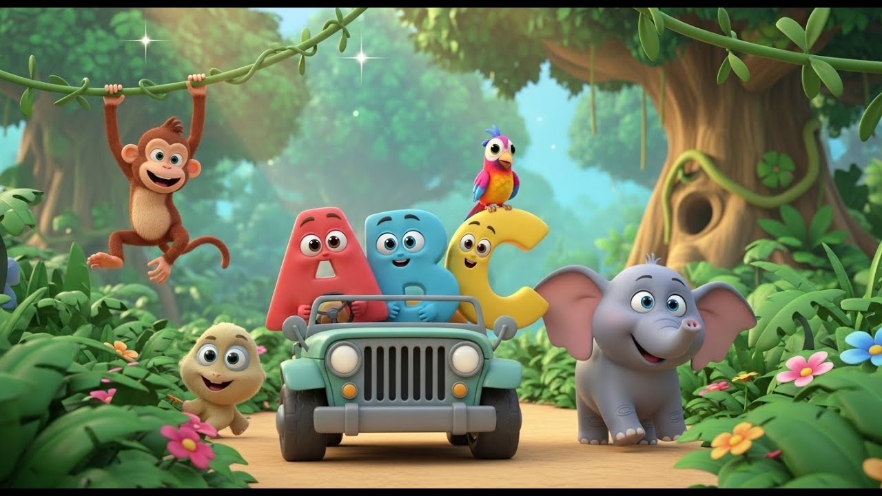 ABC Safari with Jungle Friends 🐒🌴🔤 | Learn ABC for Kids | Alphabet ...