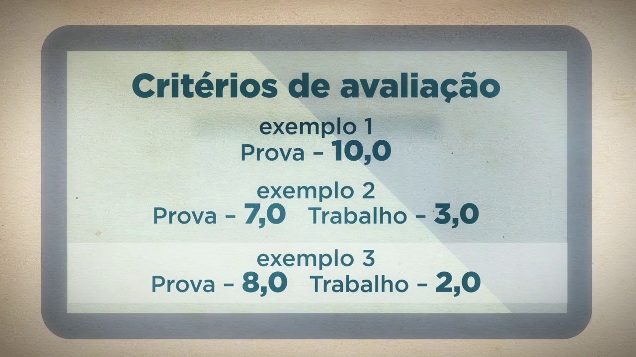 Como é o processo e o critério de avaliação? - YouTube