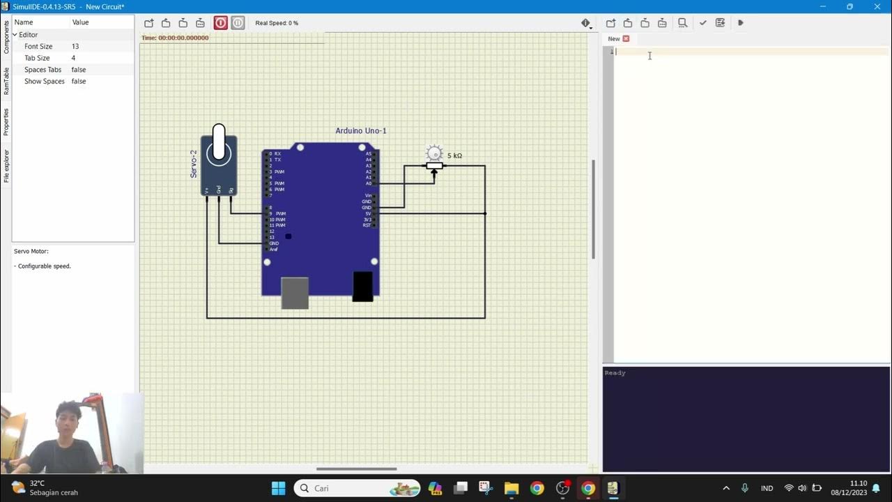 SIMULASI MOTOR SERVO DENGAN ARDUINO - YouTube