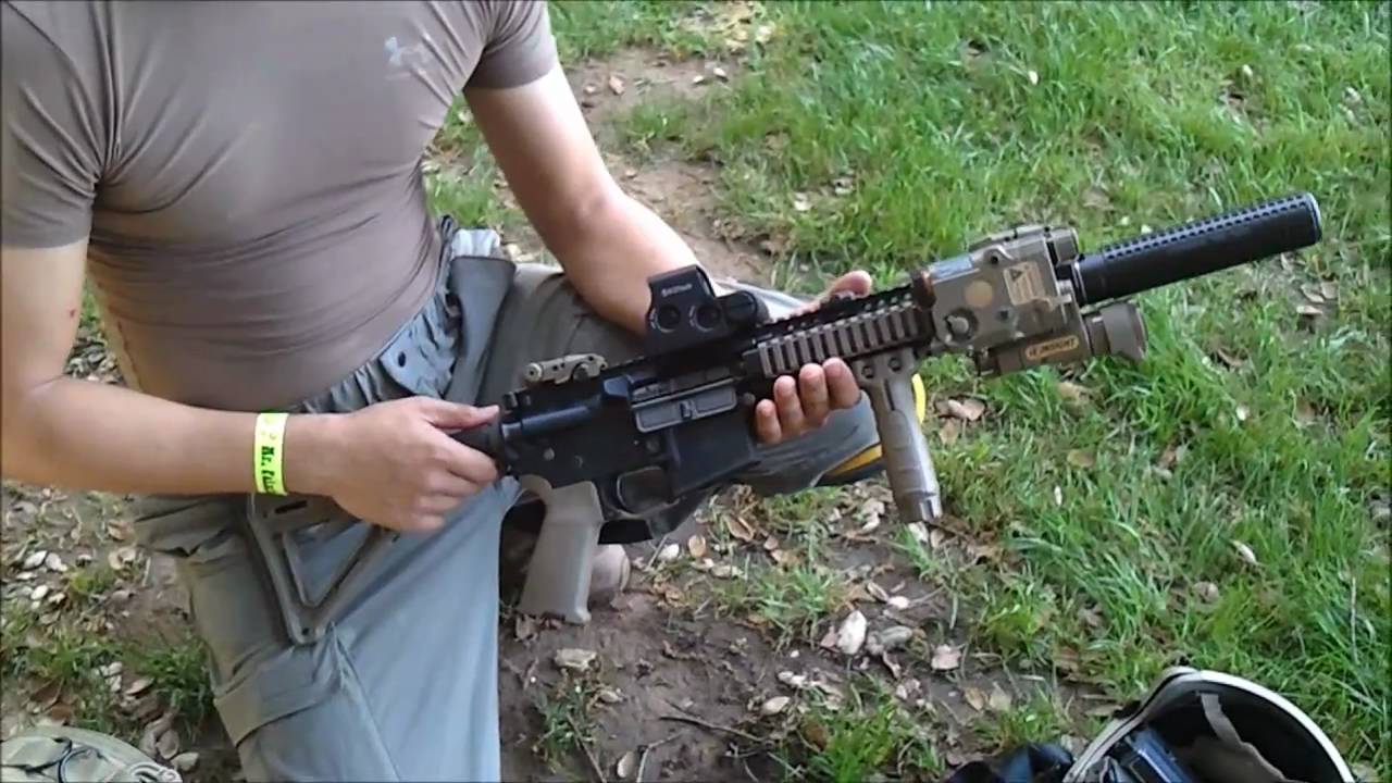 WE AWSS Custom MK18 GBBR - YouTube