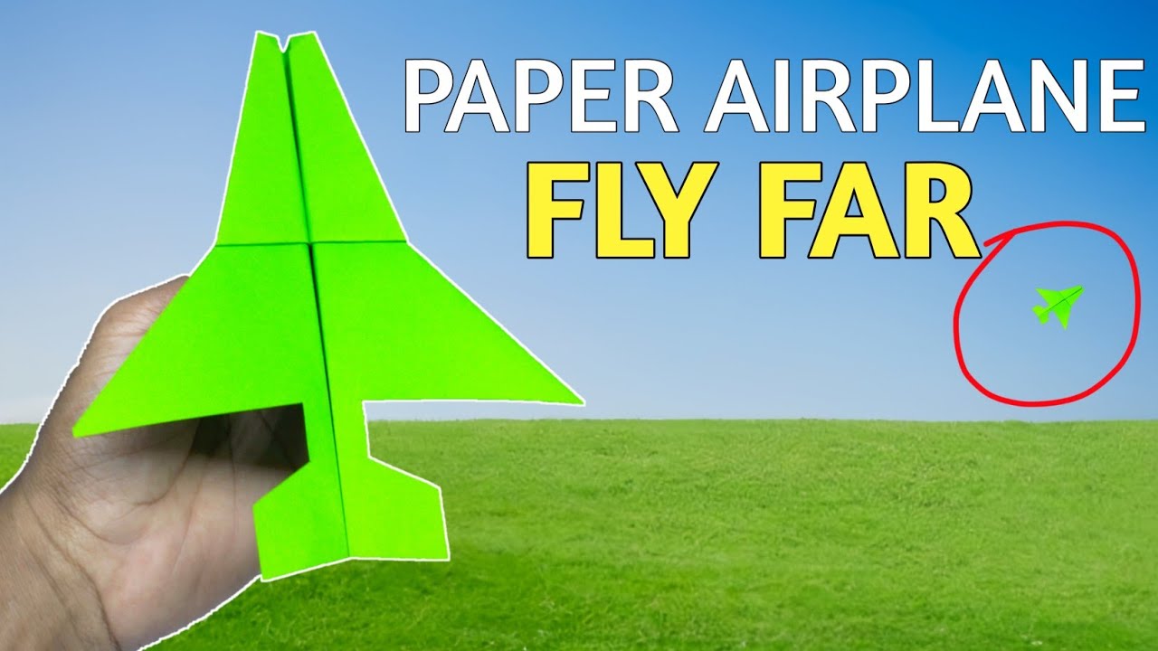 How to make EASY paper airplane that fly far, paper airplane that flies ...