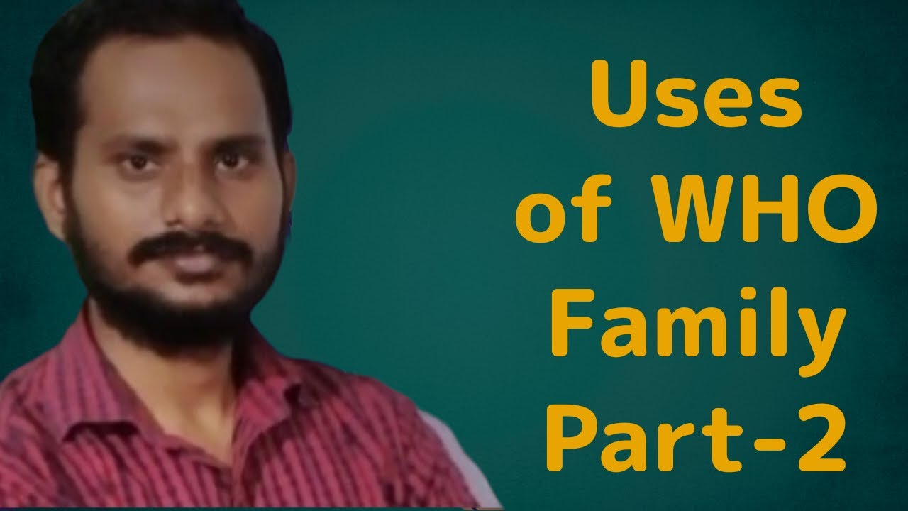 Speak English Like A Pro: The WHO Family Part 2#english #who #uses ...