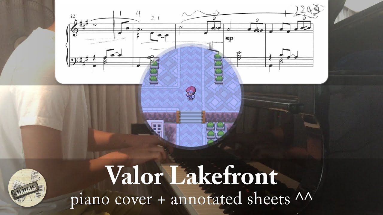 "Valor Lakefront" (from "Pokémon DPPt") || Piano Cover + Sheets ...
