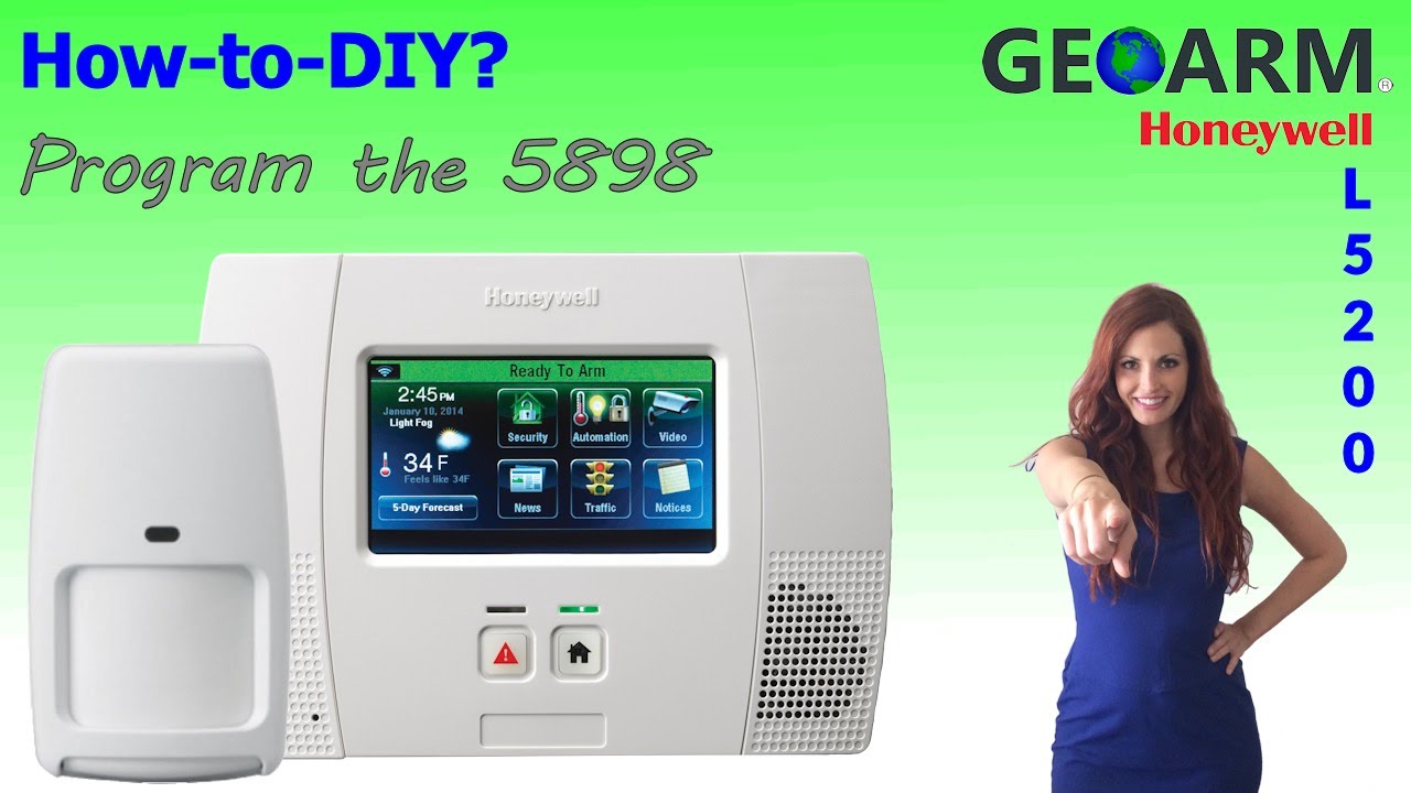 Honeywell 5898 - How to Program into the L5200 System? - YouTube