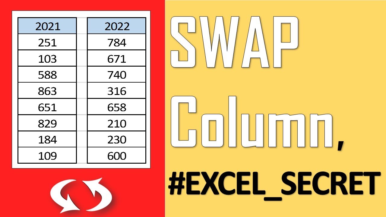 Quickly Swap The Position Of Two Column In Excel Swap Data In Excel Quickly Swap The Position Of Two Column In Excel Swap Data In Excel