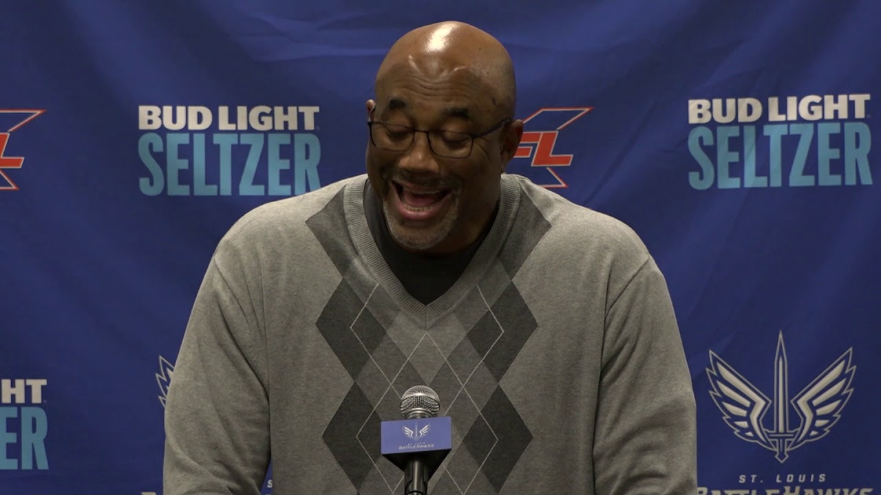 Head coach Johnathan Hayes talks after first BattleHawks game at home ...
