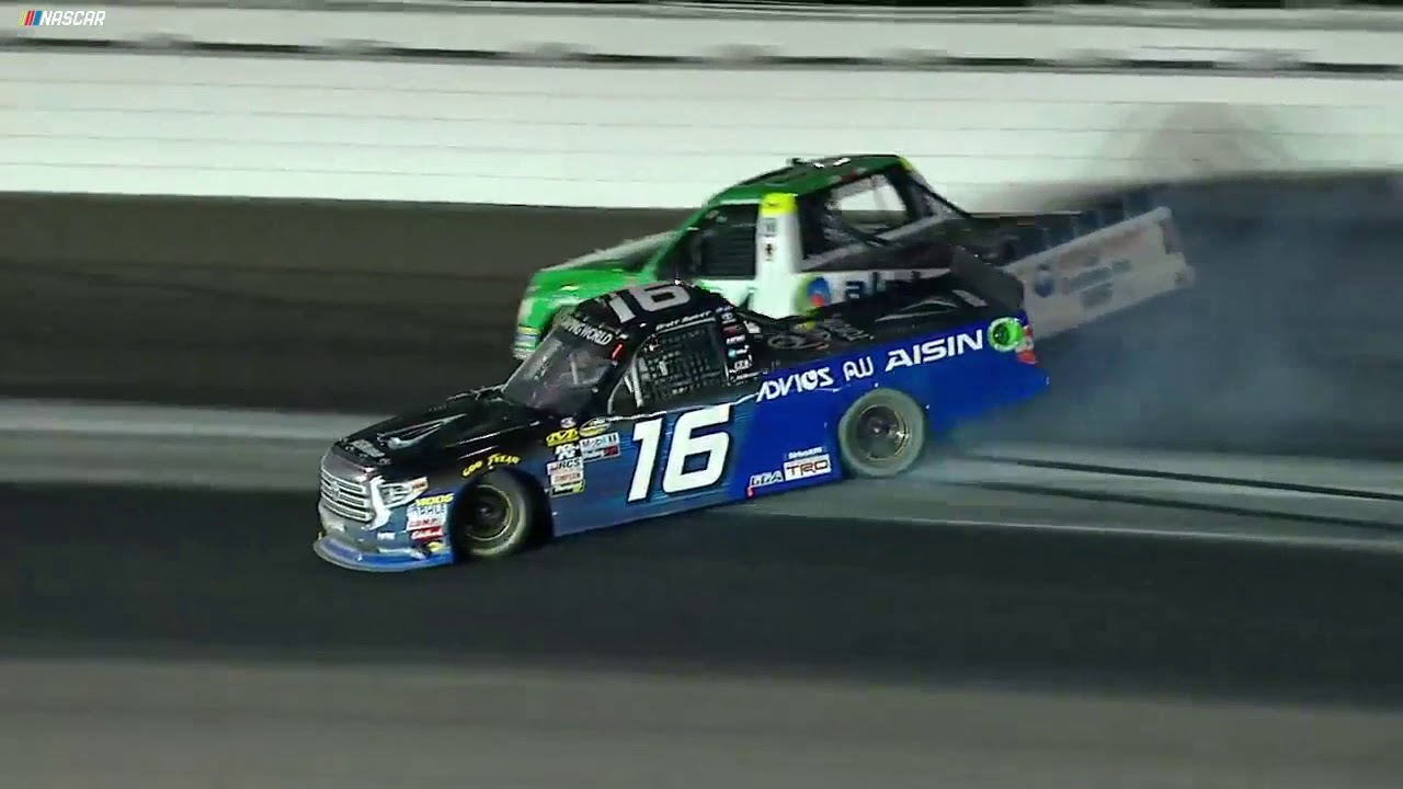 Nascar Truck Series 2018 Gateway Rhodes and Moffitt Crash - YouTube