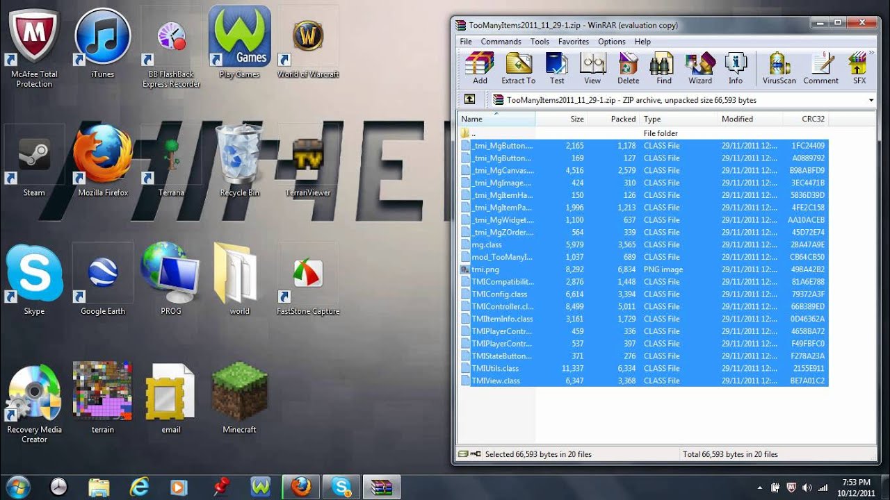 Minecraft 1.0.0 toomanyitems mod - YouTube