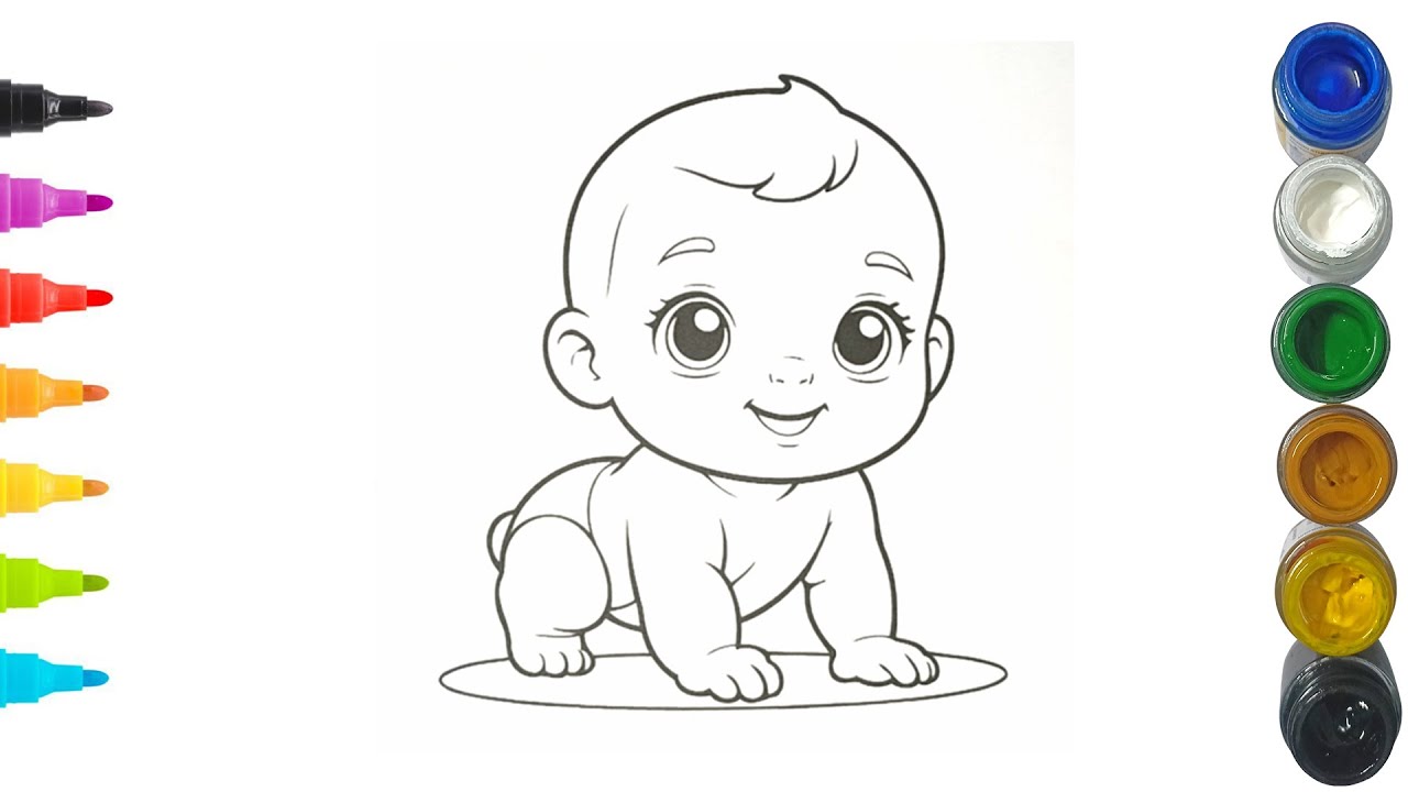 🖌️ Easy Baby Drawing Tutorial Step-by-Step for Kids And Toddlers ...