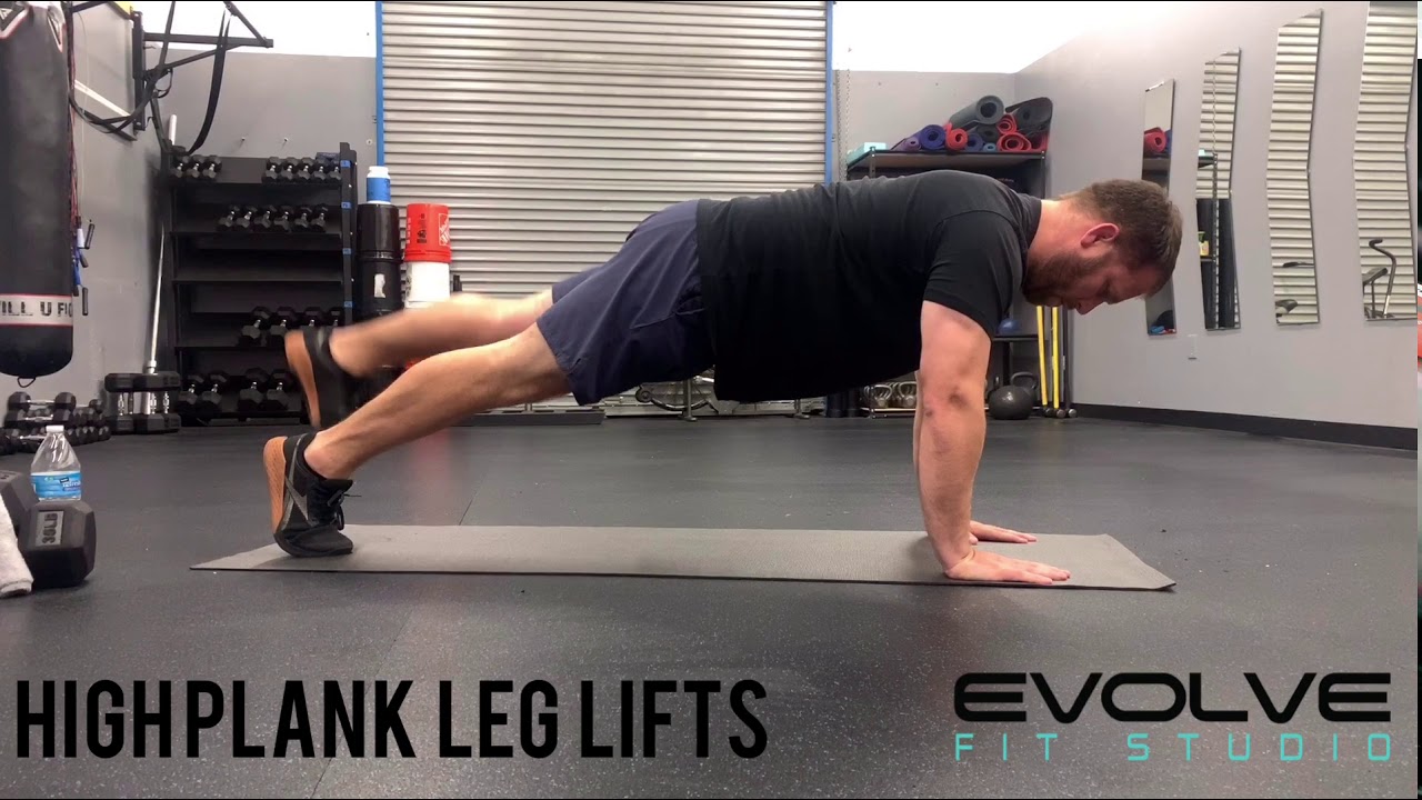 High Plank w/ Alternating leg Lifts - YouTube