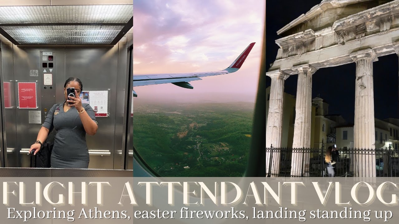 FLIGHT ATTENDANT VLOG | Exploring Athens, easter fireworks, landing standing up! | VLOG 5 - YouTube