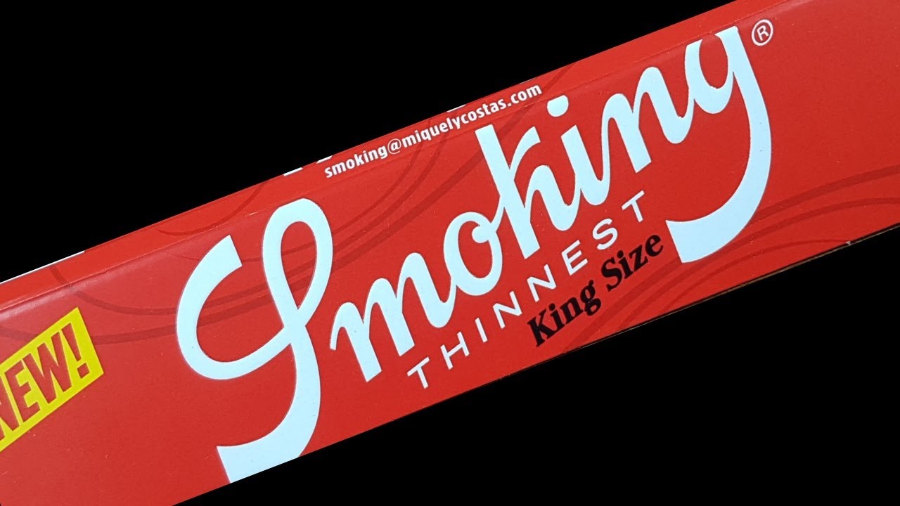 Smoking King Size Slim Thinnest Rolling Paper - YouTube