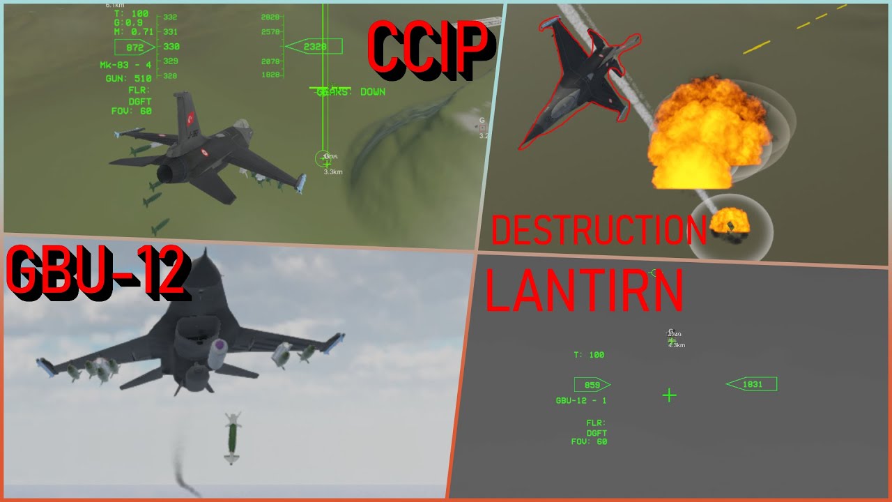 Aircraft Game - CCIP and GBU-12 Laser Guided Bomb - YouTube