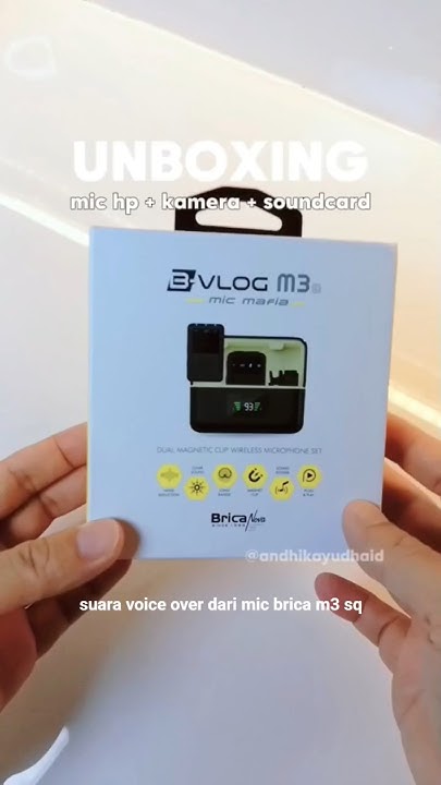 Unboxing mic Brica B-vlog M3 SQ wireless magnetic, bisa untuk kamera, soundcard & hp iphone ...