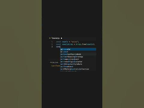 how to create a new array from a string with Array.from() #coding #javascript #tutorial #shorts ...