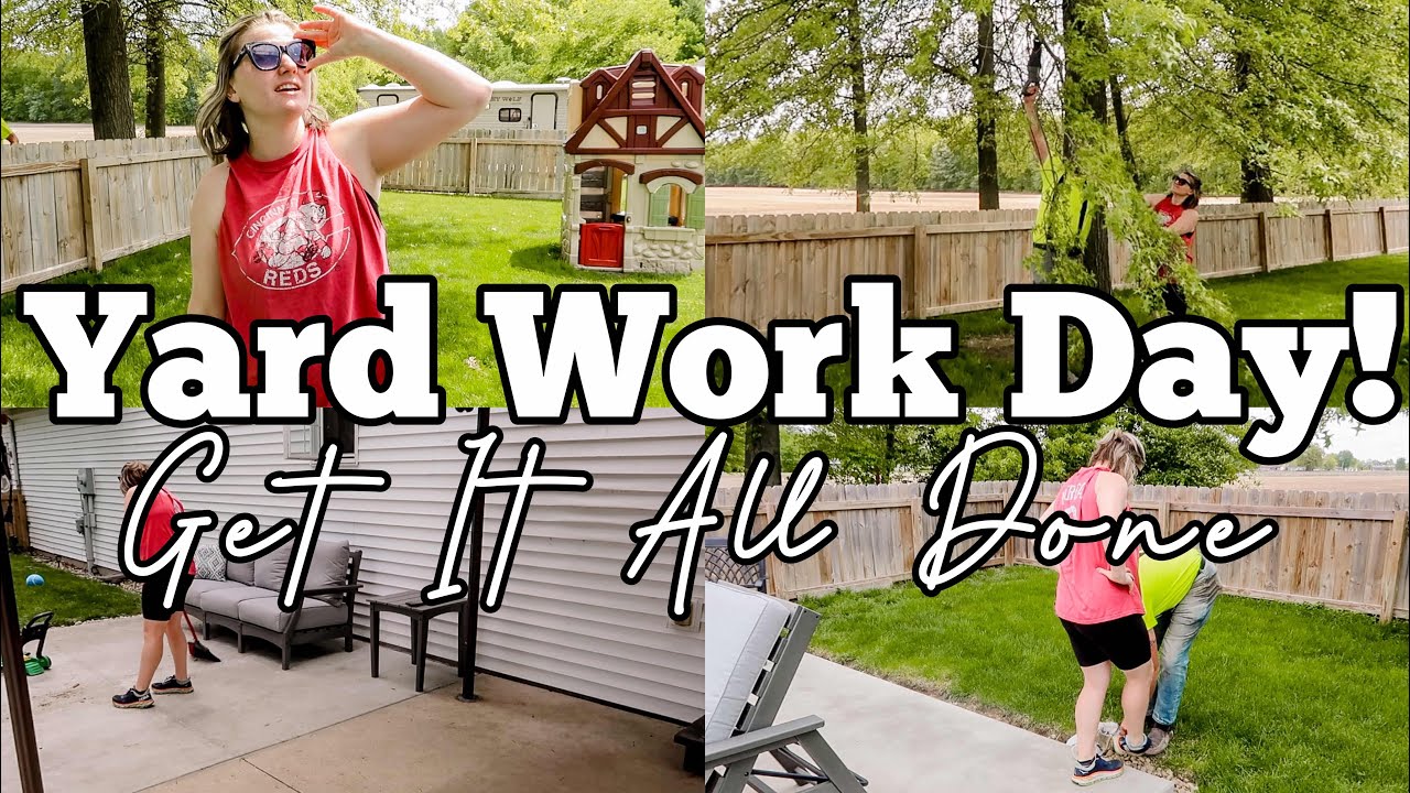 OUTSIDE YARD WORK DAY! GET IT ALL DONE | MOM OF 3 DAY IN THE LIFE ...