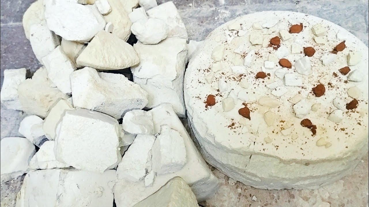 New Yellow Mud 🎂 & Multani mitti chunks dry or 💦 crumbling dipping ...