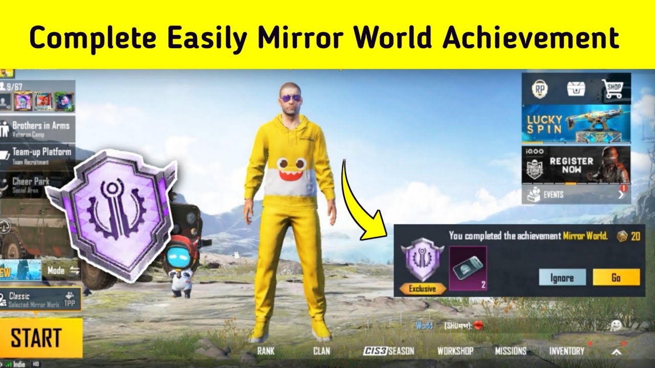 Easy Way To Complete Mirror World Achievement In Bgmi / Pubg mobail ...