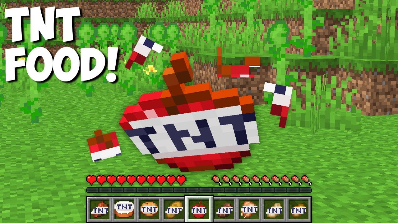 What if FOOD IS TNT in Minecraft ? DANGEROUS TNT FOOD ! - YouTube
