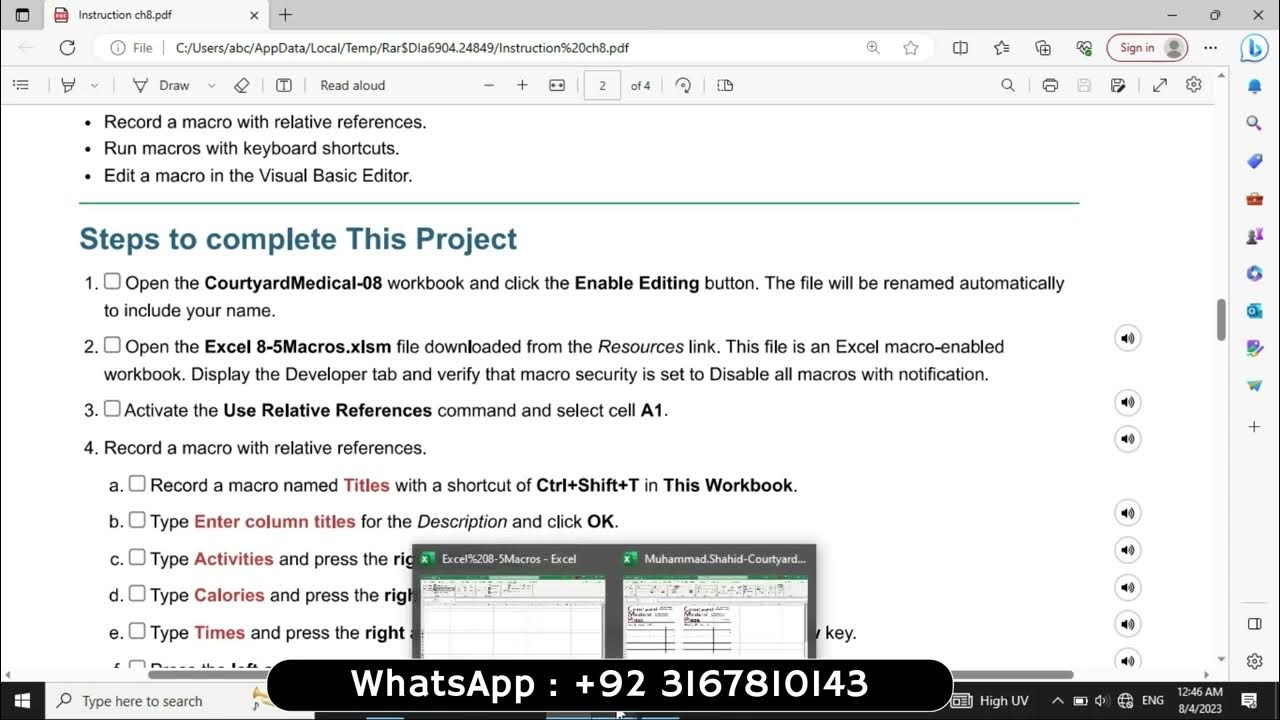 ch 8 project Independent Project 8-5 | ch 8 project - Independent ...